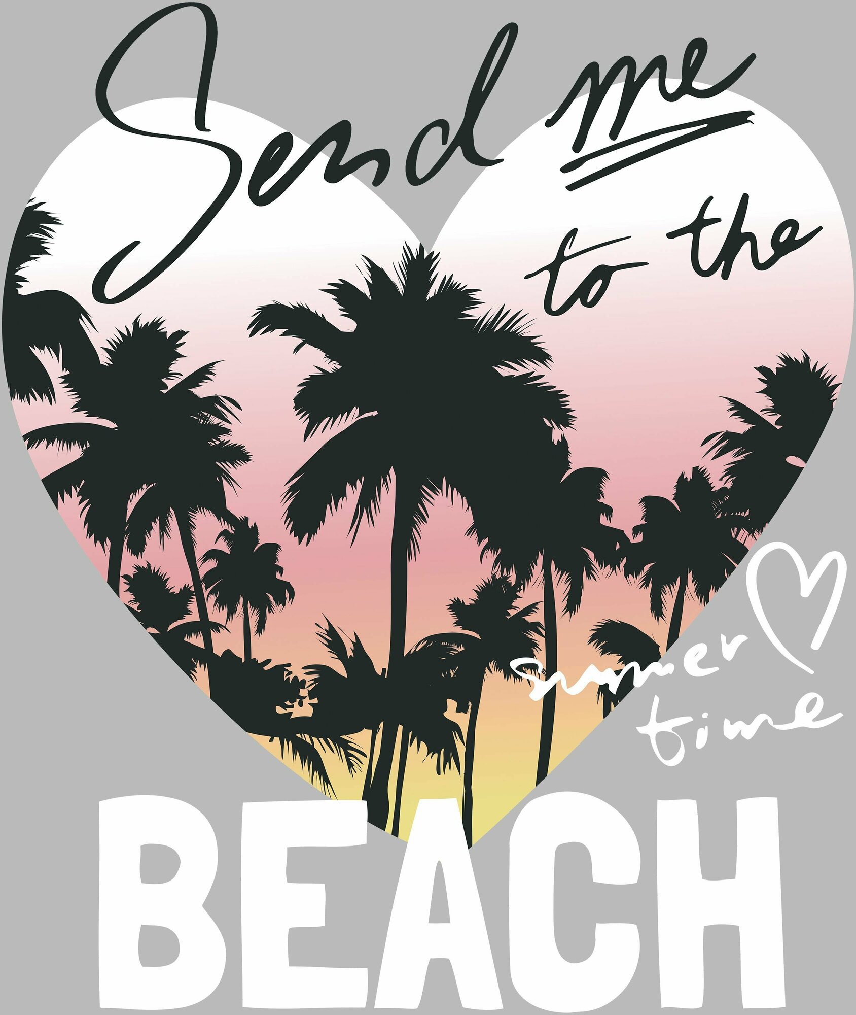 Термонаклейка для одежды "Пляж", термотрансфер, 14,5х17 см