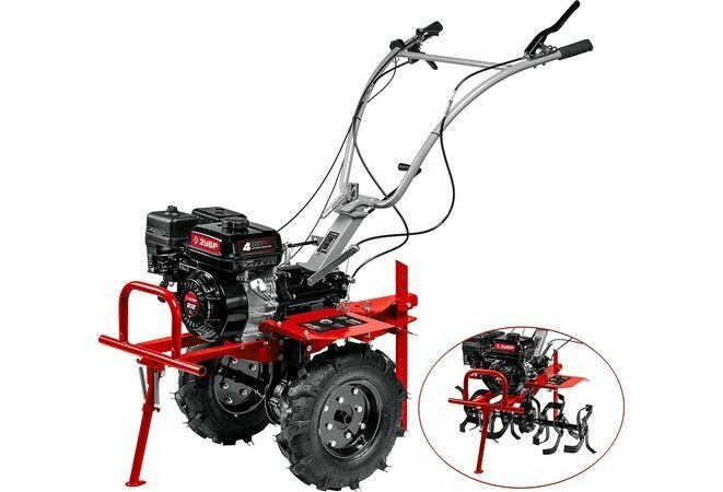 Мотоблок бензиновый с ВОМ МТШ-500 Мастер, 7 л. с, 212 см3 ЗУБР