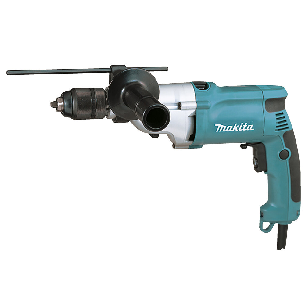 Дрель ударная Makita HP 2051 F, 2 скорости, быстрозажимное крепление, подсветка