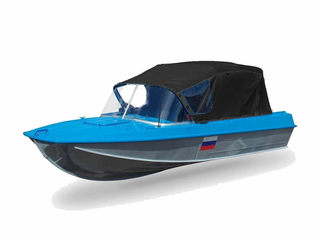 Казанка 5М2,3,4 тент с дугами с креплениями на штатное стекло