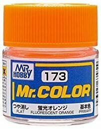 C173 краска художественная т. м. MR.HOBBY 10мл FLUORESCENT ORANGE