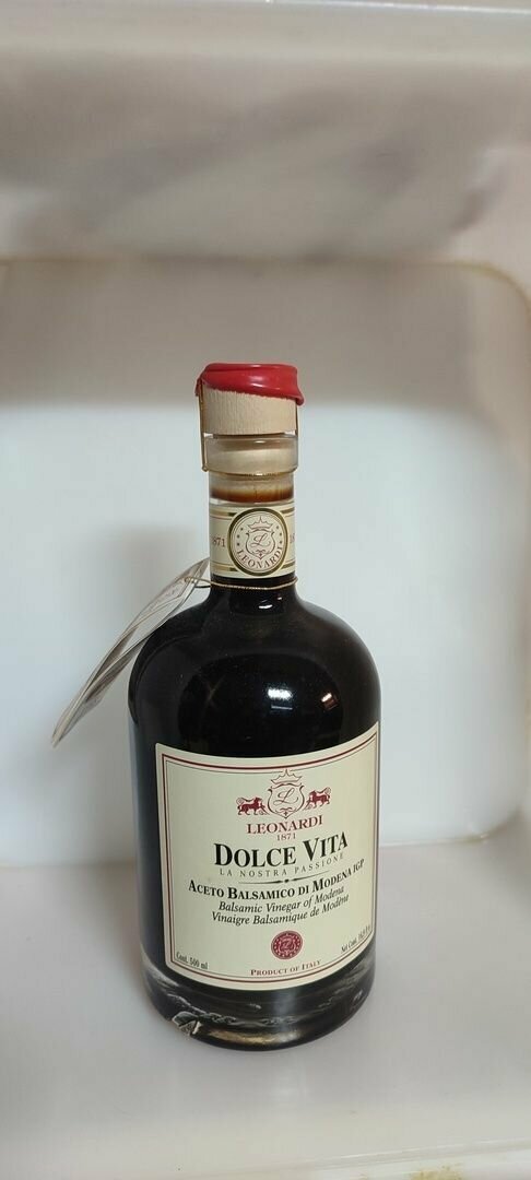 Бальзамический уксус из Модены Leonardi Dolce Vita для бургеров, пиццы, салата, спагетти, Италия, 500 мл