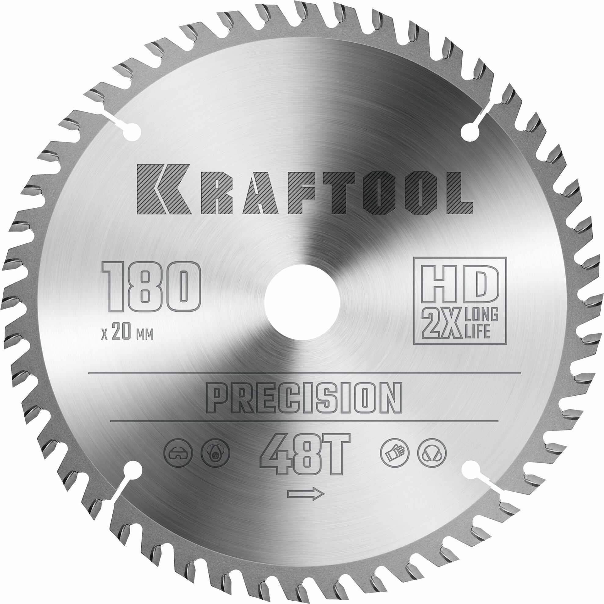 Диск пильный по дереву 180x20 мм 48T Kraftool PRECISSION 36952-180-20