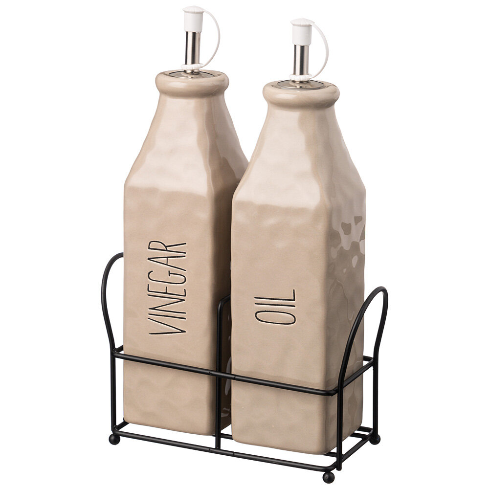 Набор емкостей для масла и уксуса из 2 пр. Коллекция crumpled 400 мл 6,5х6,5х24,5 см KSG-157-235