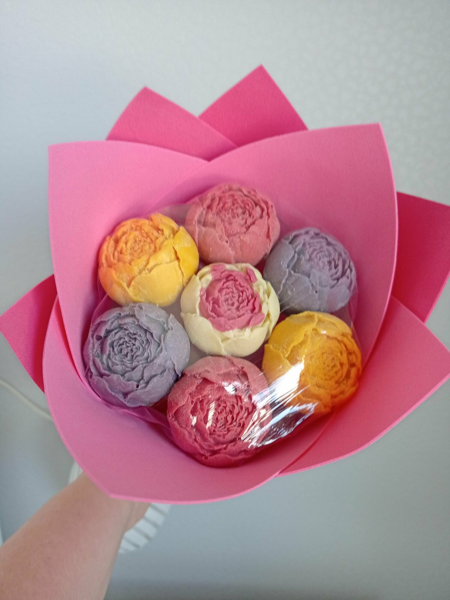 Сладкий букет "Шоколадные Пионы" ТД НебыковА подарочный на день рождения, 7 шт