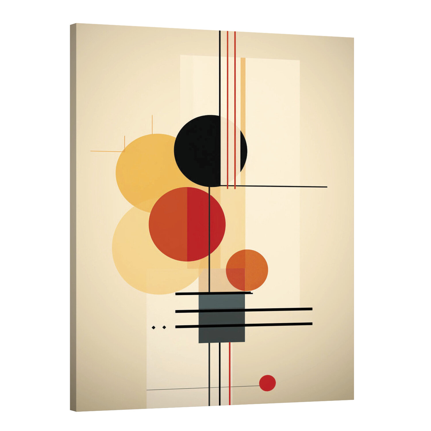 Интерьерная картина 50х70 "Минимализм: баланс форм и цветов"