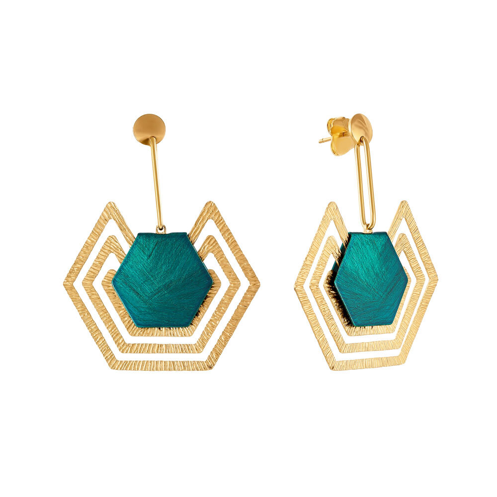 Серьги ELEMENT47, серебро, 925 проба, эмаль