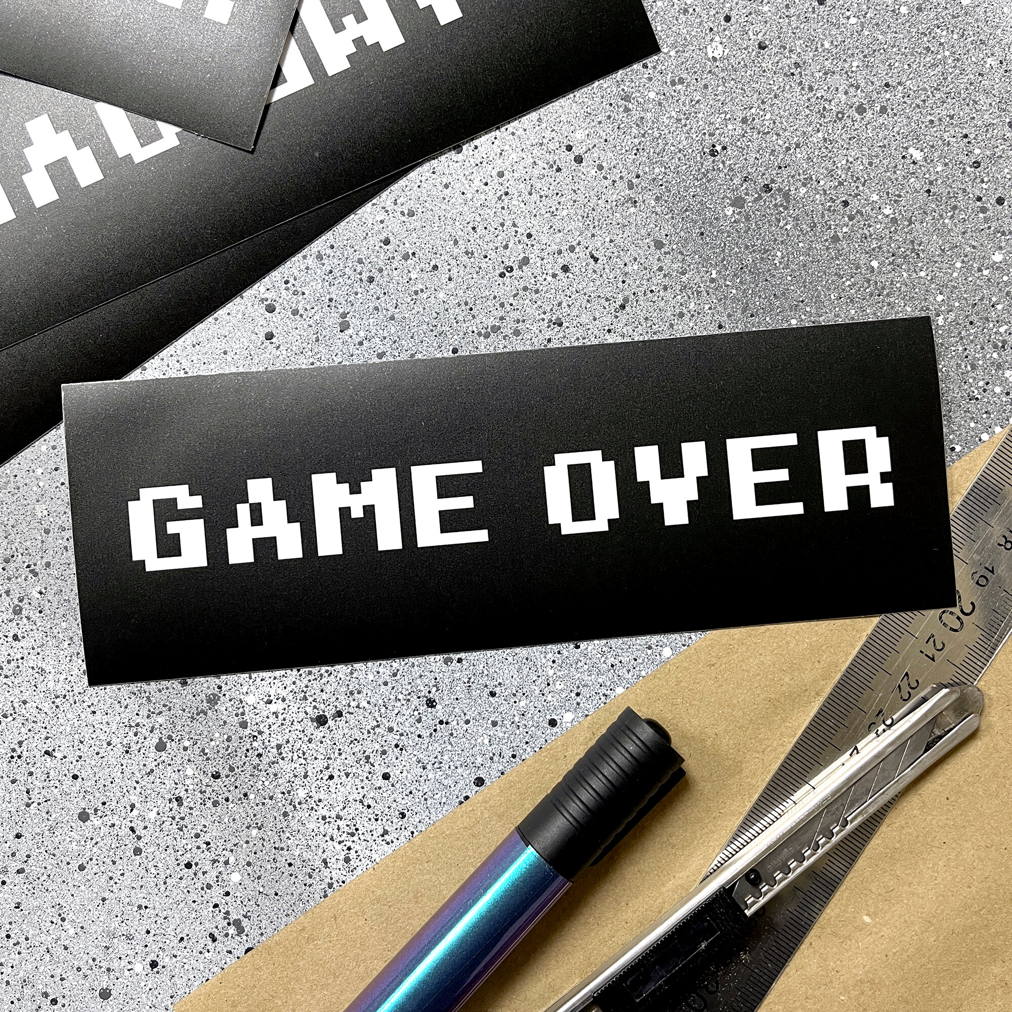 Наклейка на авто, JDM slap sticker, Game over / Resource Stickers