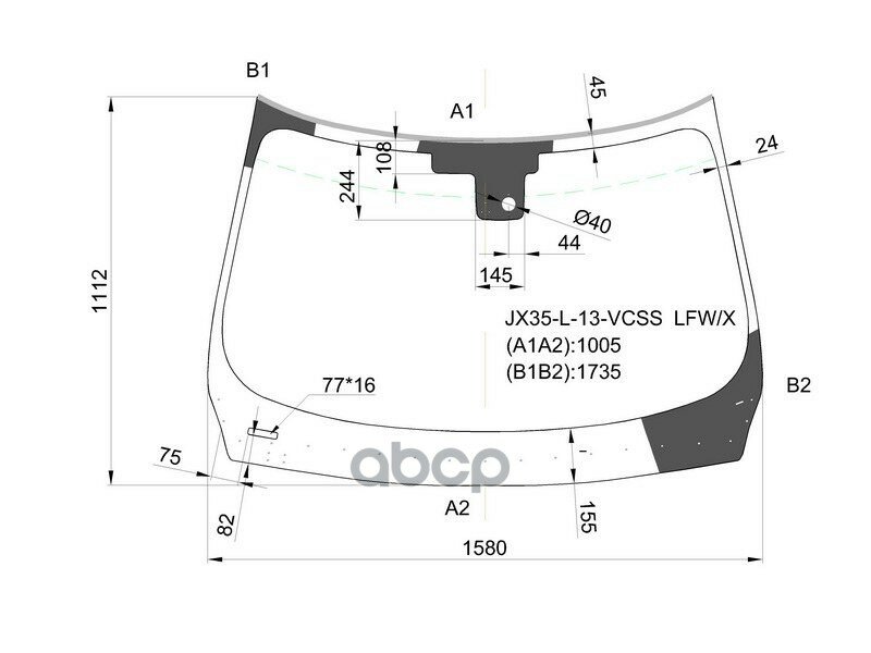 Стекло лобовое (Камера/ Датчик дождя/ Молдинг) Infiniti JX35 12-14 / QX60 14-21 XYG арт. JX35-L-13-VCSSLFW/X