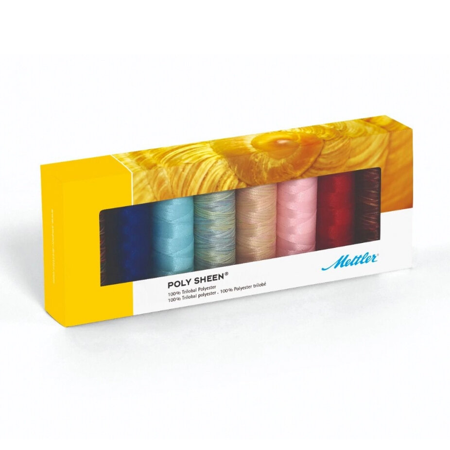 Набор с нитками Poly Sheen в подарочной упаковке 8 катушек Amann Group PS87Kids-Kit