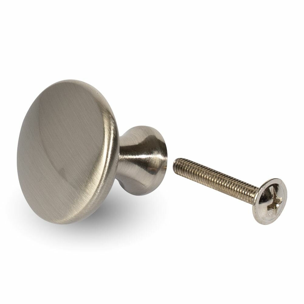 Ручка-кнопка мебельная JET 161 брашированный никель