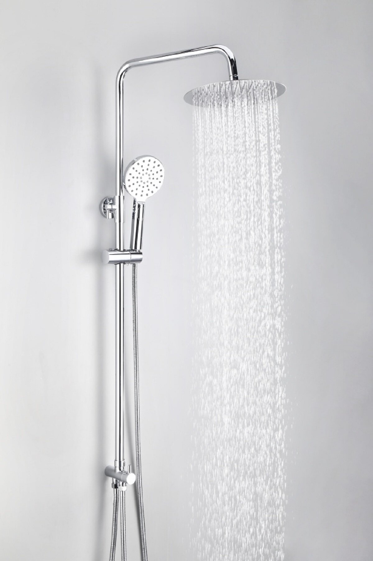 Душевой комплект с верхним душем из латуни Hansen H34001 цвет хром