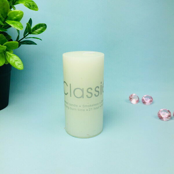 Свеча "Classic" 5*10см цвет белый ZD-003