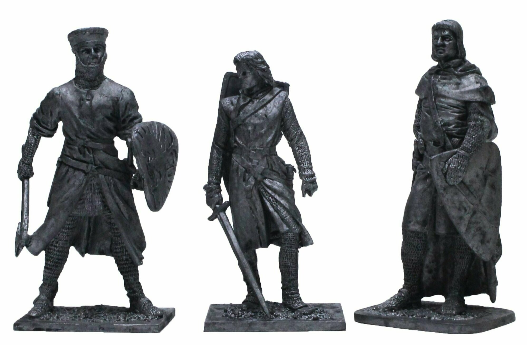 "Рыцари Крестоносцы" №1ЕК (3 н/к) набор оловянных солдатиков некрашеных в картонной коробке