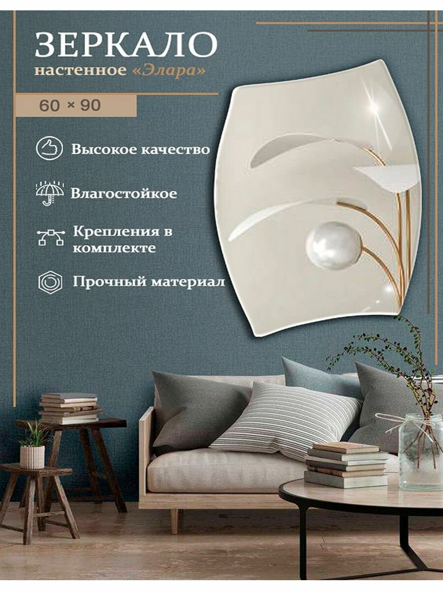 Зеркало настенное 60х90 необычной формы