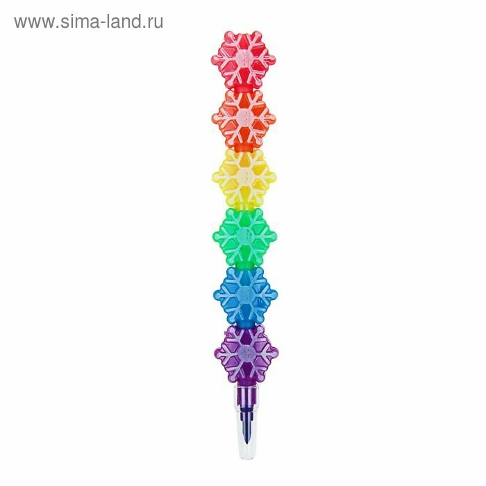 Карандаш восковой «Снежинка» 5 цветов