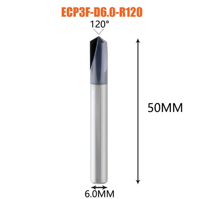 Dreanique фреза для снятия фаски по металлу (6х50 120° TiAlN) ECP3F-D6.0-R120 39746