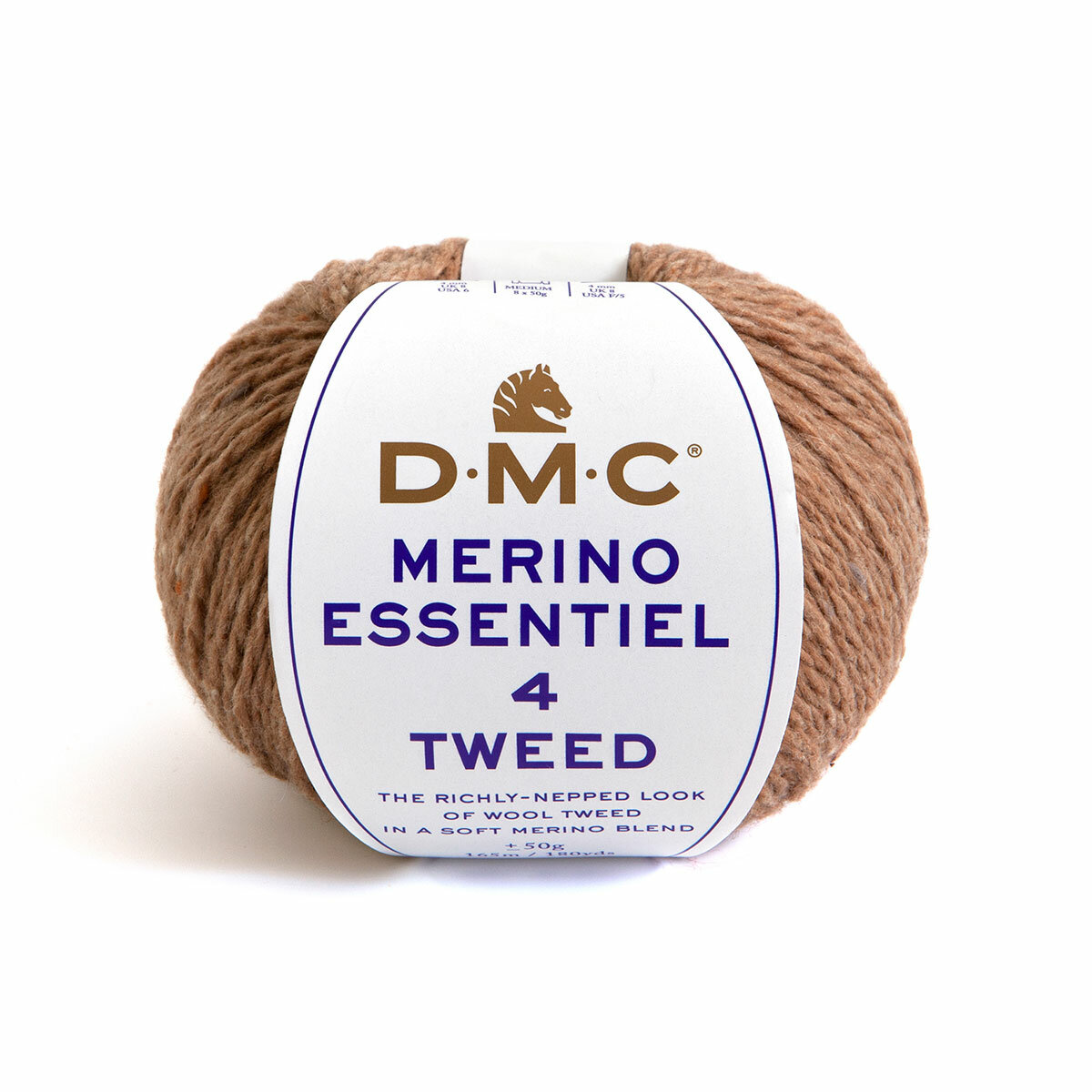 DMC Merino Essentiel 4 Tweed пряжа 50% шерсть 50% полиэстер 50 г 165 м 901 т. серый 1шт