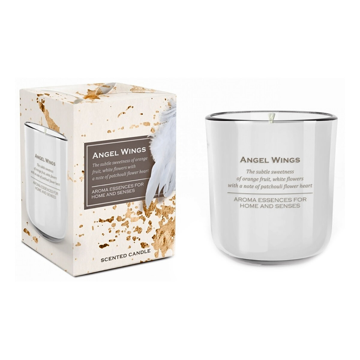 BARTEK Ароматизированная свеча в стакане Ангельские крылья 8 х 8 х 11 см 150 г для дома