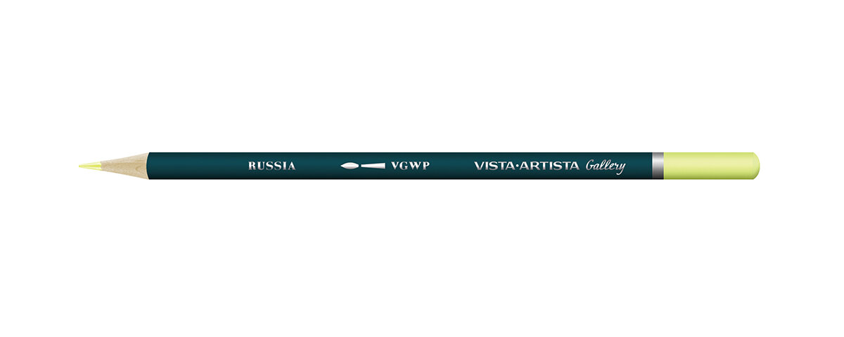 Карандаш акварельный "VISTA-ARTISTA" "Gallery" VGWP художественный заточенный 207 Пастельно-желтый (Pastel yellow)