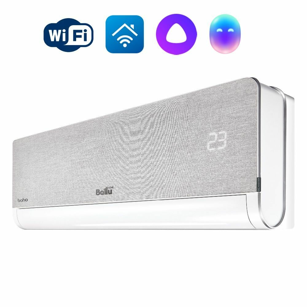 Кондиционер Ballu Boho BSNI-10HN8, Wi-Fi (опция), инверторный, 26м², A+++
