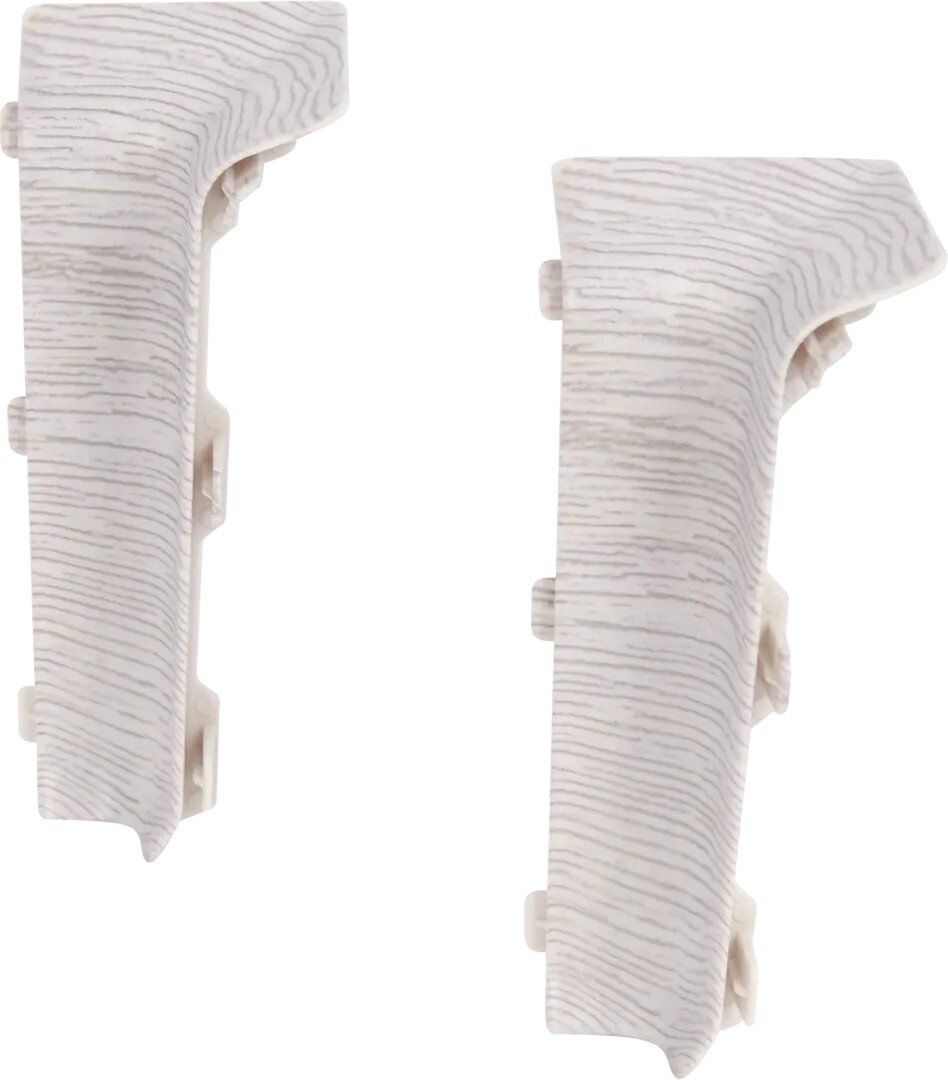 Угол для плинтуса внутренний «Дуб хадсон», высота 80 мм, 2 шт.