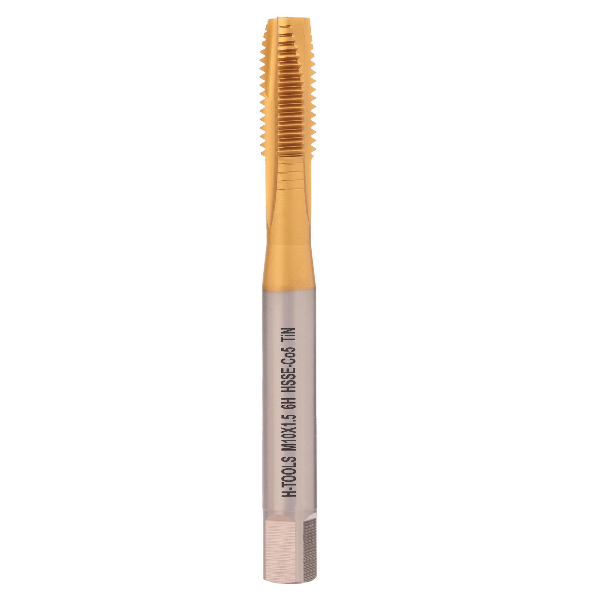 Метчик машинный H-Tools М10х1,5 DIN371 HSSE-TiN 6h B/4-5P 113X01-C2-0100