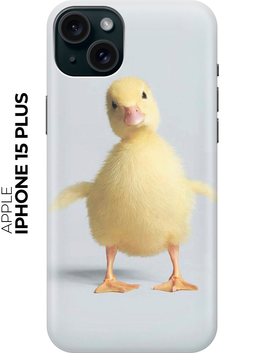 Силиконовый чехол на Apple iPhone 15 Plus / Эпл Айфон 15 Плюс с рисунком "Утя"