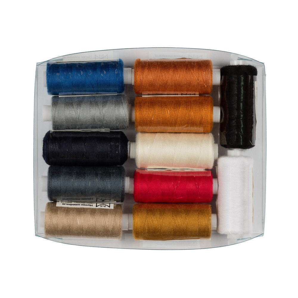 Нитки швейные 20s/2 "Gamma" ассорти 200 я 183 м 12 шт Ассорти №1