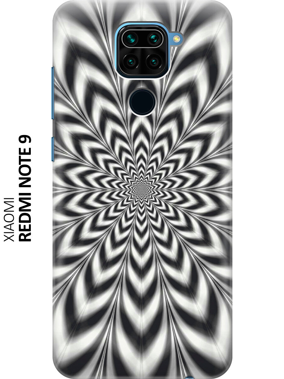 Силиконовый чехол Черно-белая иллюзия на Xiaomi Redmi Note 9 / Сяоми Редми Ноут 9