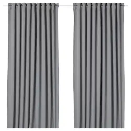 Гардины, блокирующие свет, 2 шт. темно-серый, 145x300 см. Икеа Майгулл, Ikea Majgull