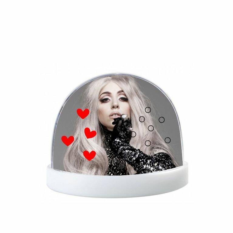Водяной шар Леди Гага, Lady Gaga №1, Искусственный снег