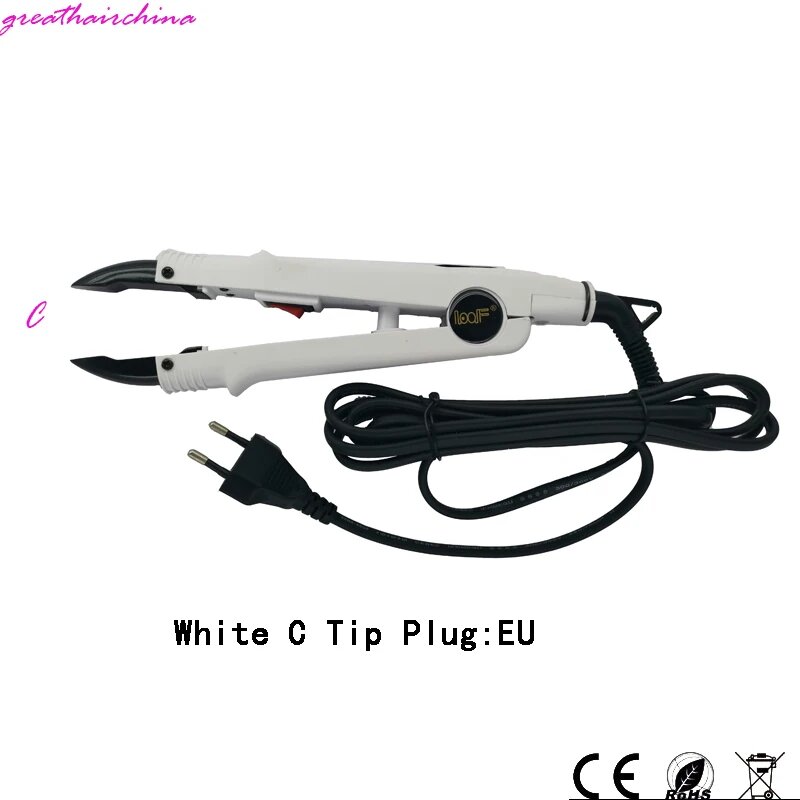 JIKAI Белый профессиональный утюг для наращивания волос White TIP C EU Plug