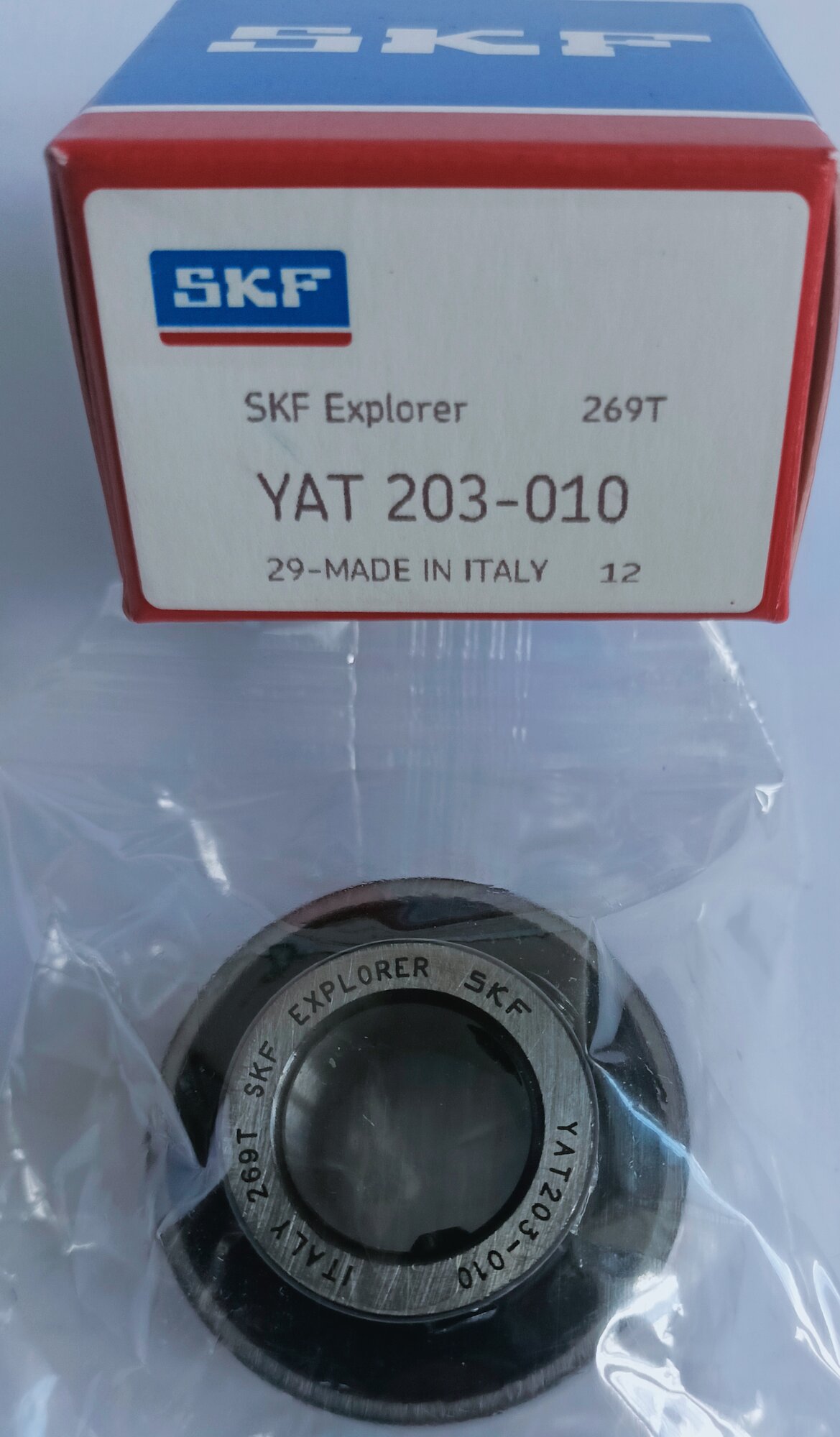 Подшипник YAT 203-010 SKF типа Y со стопорными винтами, для дюймовых валов (15,875х40х22,5)