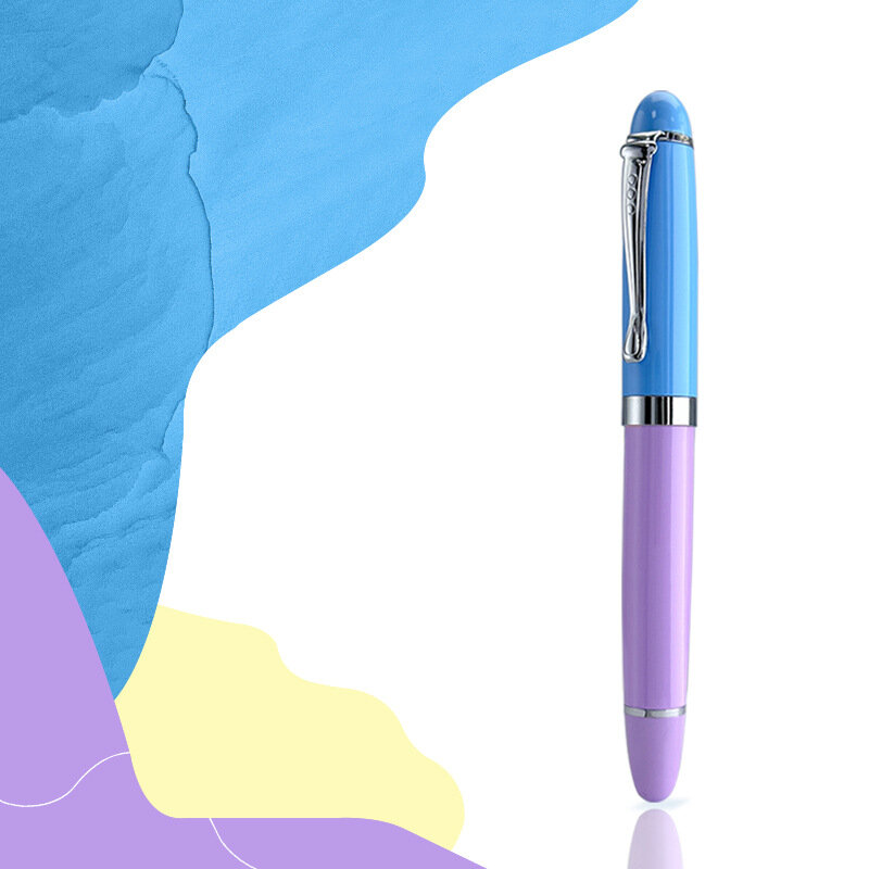 Подарочная перьевая ручка "Pen Sea", двухцветная, с логотипом Morandi, синяя/фиолетовая