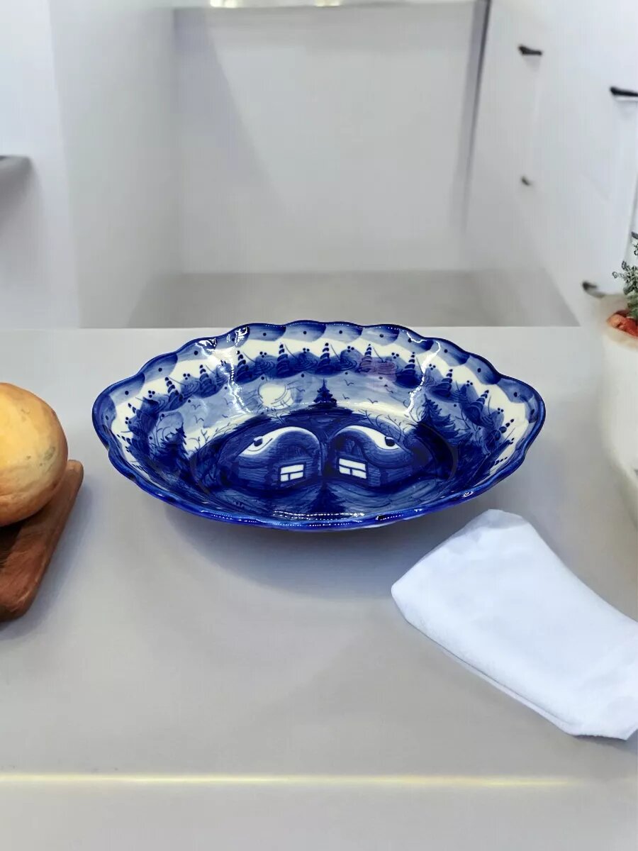 Салатник фарфоровый "Пейзаж"