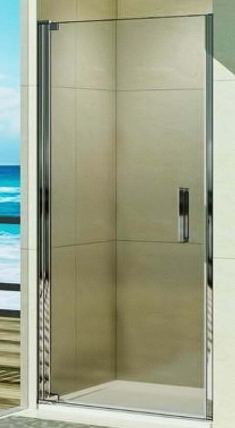 Дверь для душа WW600 Welt Wasser 600K1-90 распашная, стекло прозрачное 6мм, регулируется от 86 до 90см