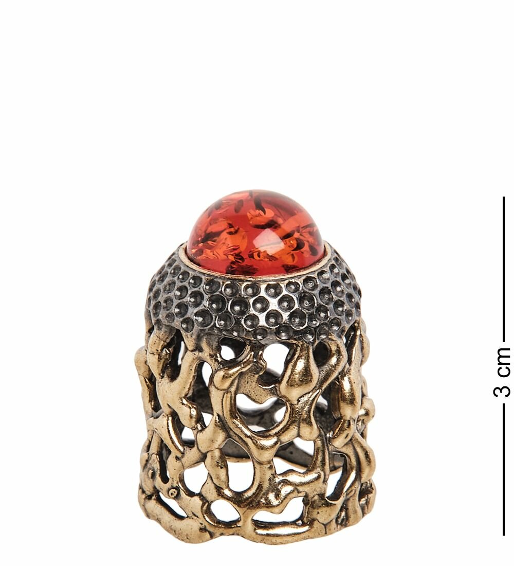 Наперсток 'Брызги Шампанского' (латунь, янтарь)