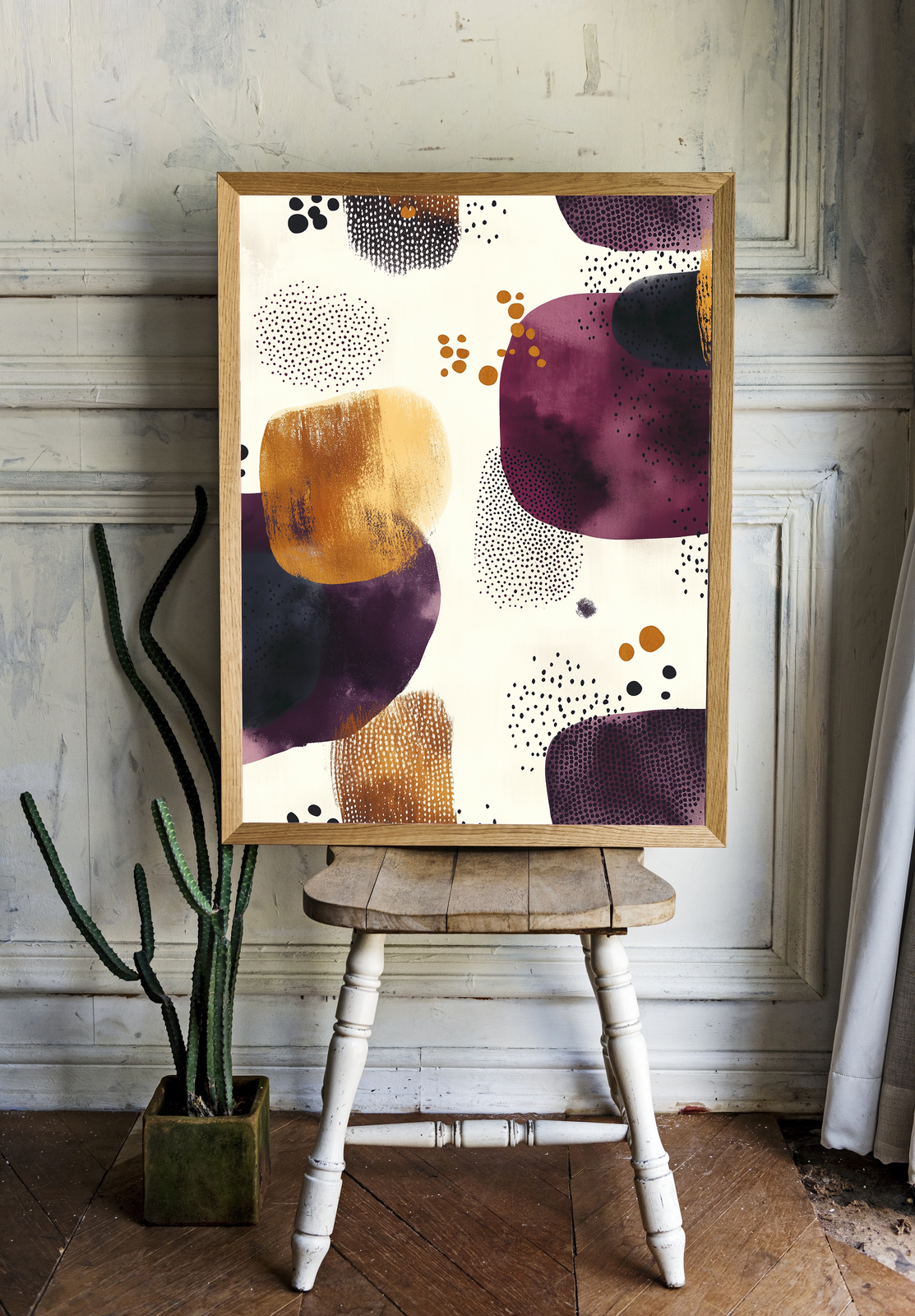 Постер "Абстрактные цветные пятна" 50x70 см в подарочном тубусе