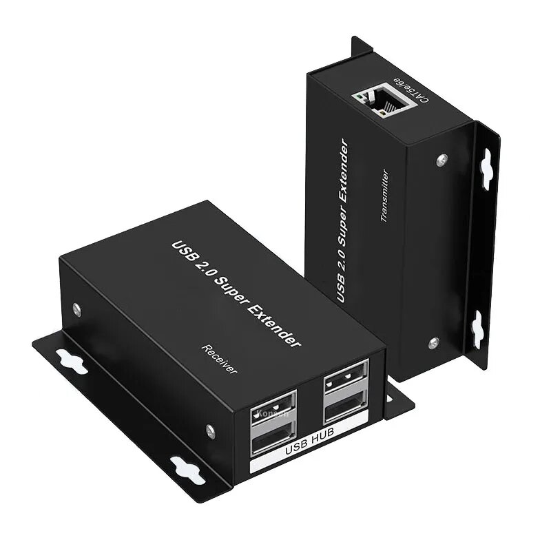 Удлинитель USB2.0 Rj45 по сети Ethernet Cat6, USB к Rj45, удлинитель для веб-камеры, принтера, сенсорного экрана, клавиатуры и мыши