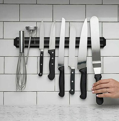 Магнитный, кухонный держатель для ножей (38 см), держатель для отверток, ножниц