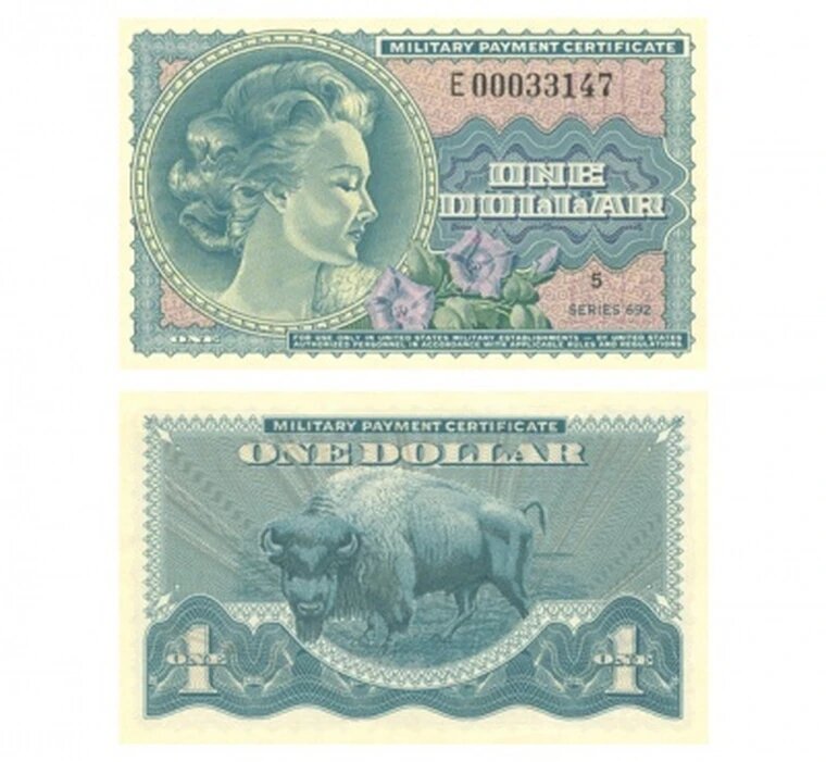 1 доллар 1971 США военный платежный сертификат, сувенирная копия, банкноты и купюры редкие коллекционные