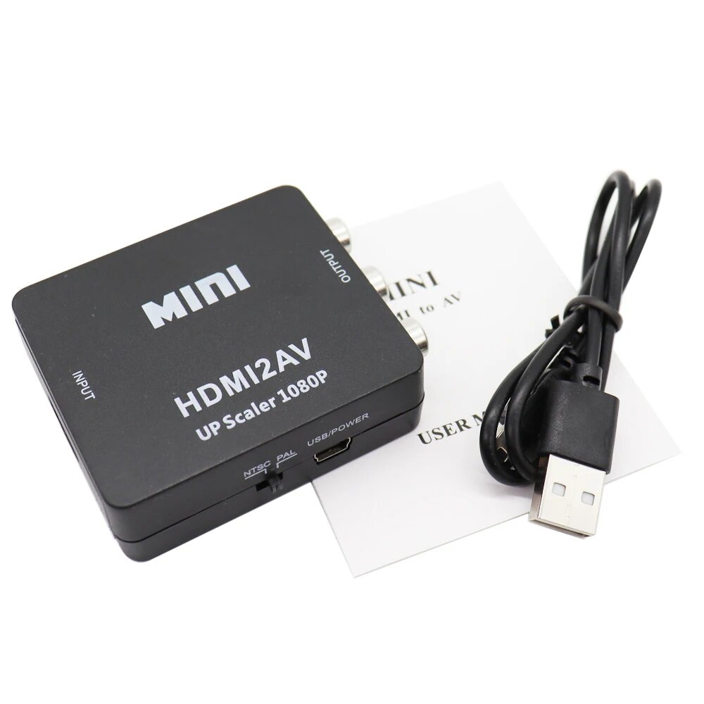ICANING HDMI конвертер HDMI на RCA черный