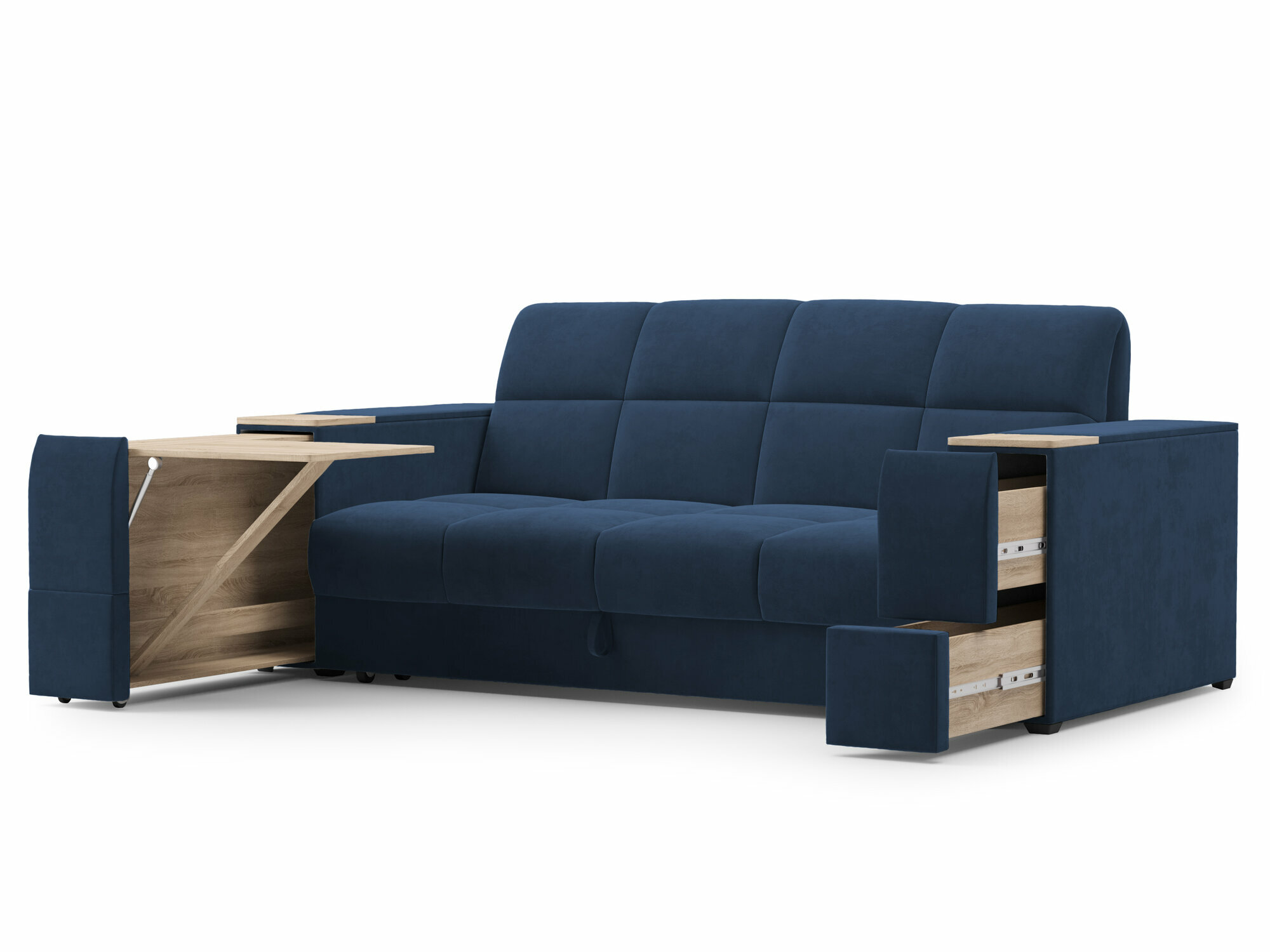 Диван-кровать "Флай" аккордеон, раскладной, подлокотники столик + ящики, с ортопедическим основанием, сп. место 160*200