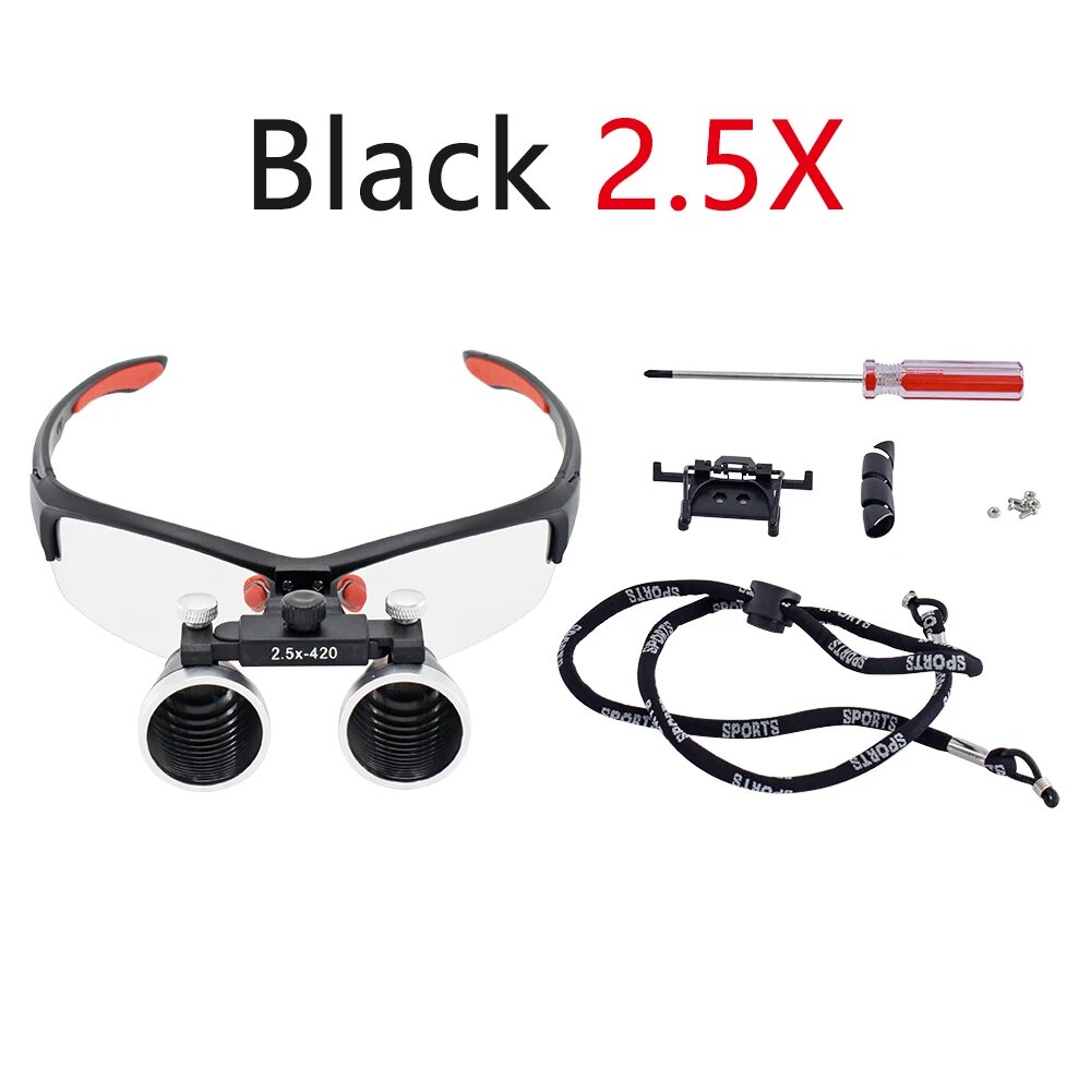 Бинокулярная лупа 2.5x Black