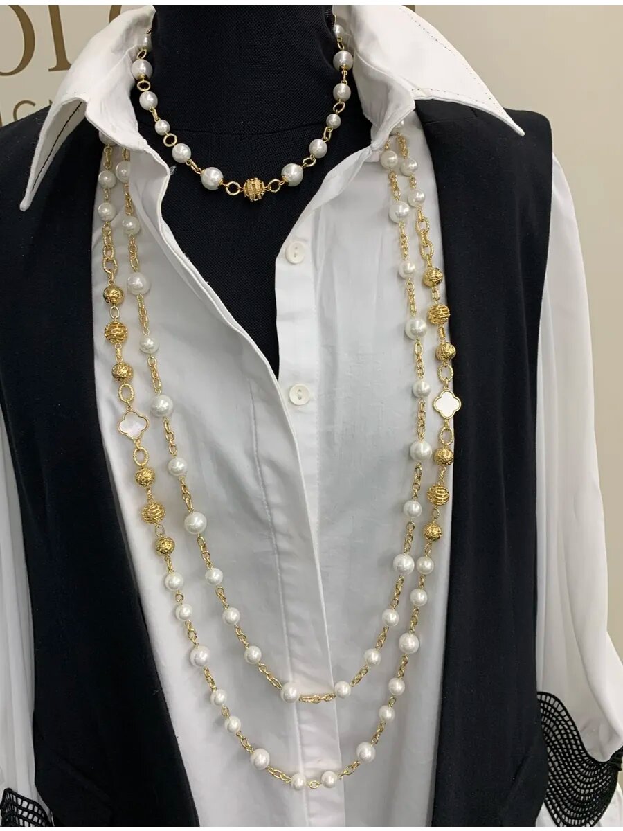 Комплект бижутерии, жемчуг имитация