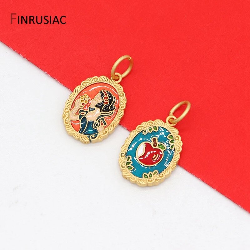 Золотая подвеска FINRUSIAC, снежно-белая gold plated