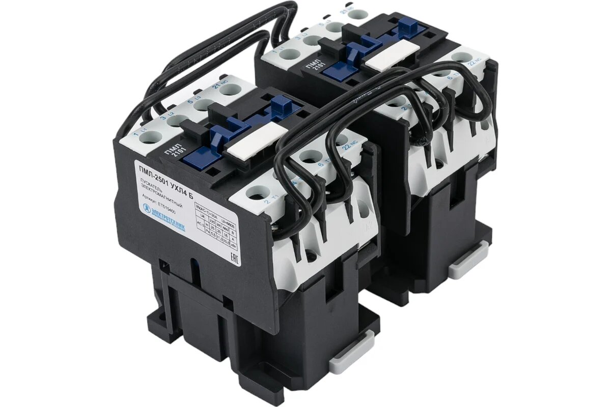 Электротехник ПМЛ-2501 УХЛ4 Б пускатель ET515400 220В 50Гц 2р 25А реверсивный IP00 без реле