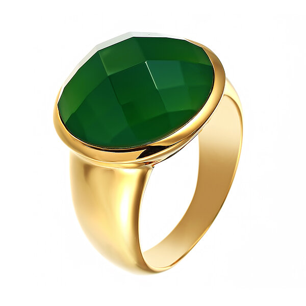 Перстень, серебро, 925 проба, золочение, агат