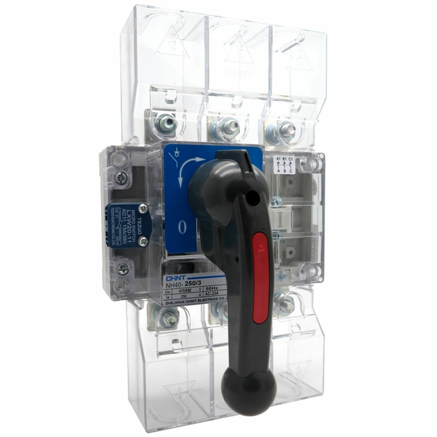 Выключатель-разъединитель NH40-63/3 ,3P ,63А, стандартная рукоятка управления, CHINT, 393527